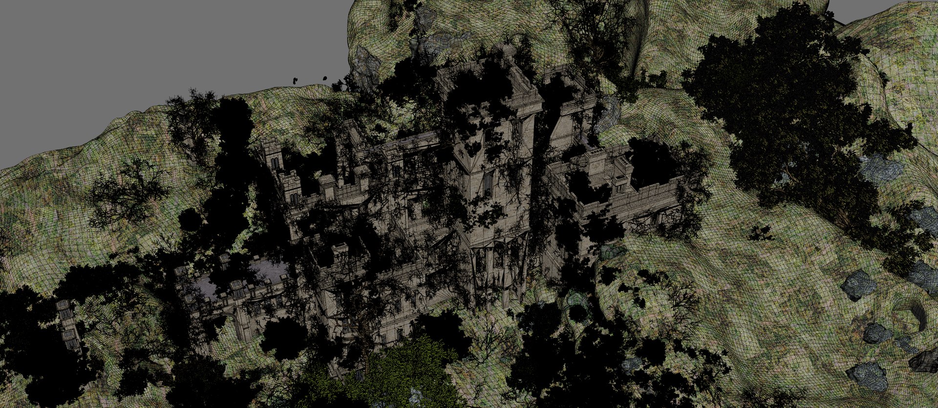 3D Model Lennox Castle Landscape - TurboSquid 2177603