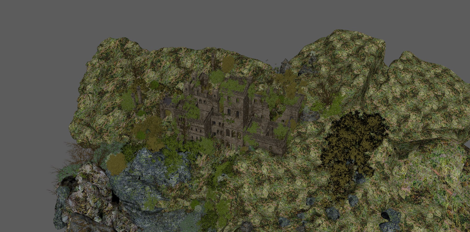 3D Model Lennox Castle Landscape - TurboSquid 2177603