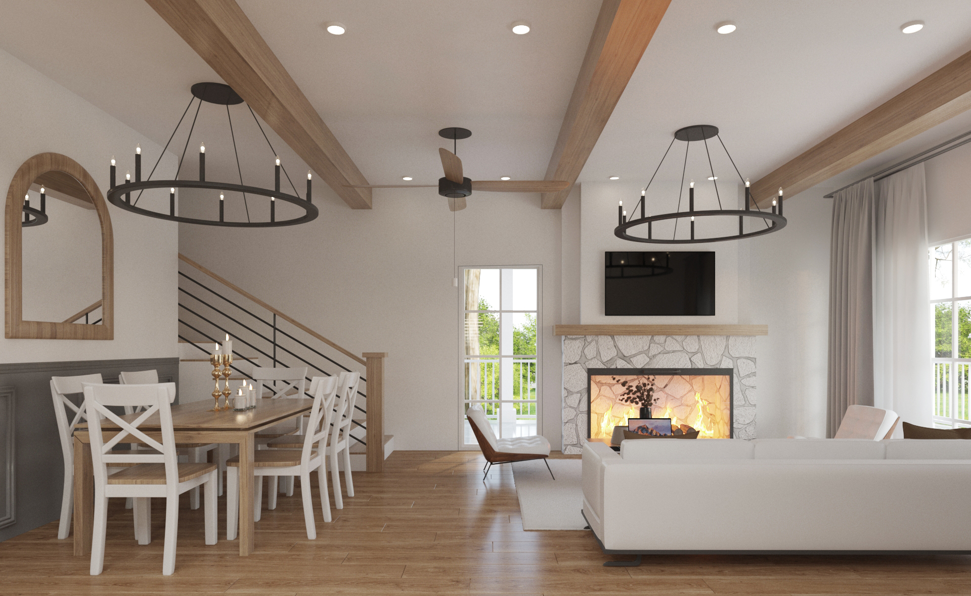 3D Farmhouse Cottage Exterior and Interior - TurboSquid 1755666