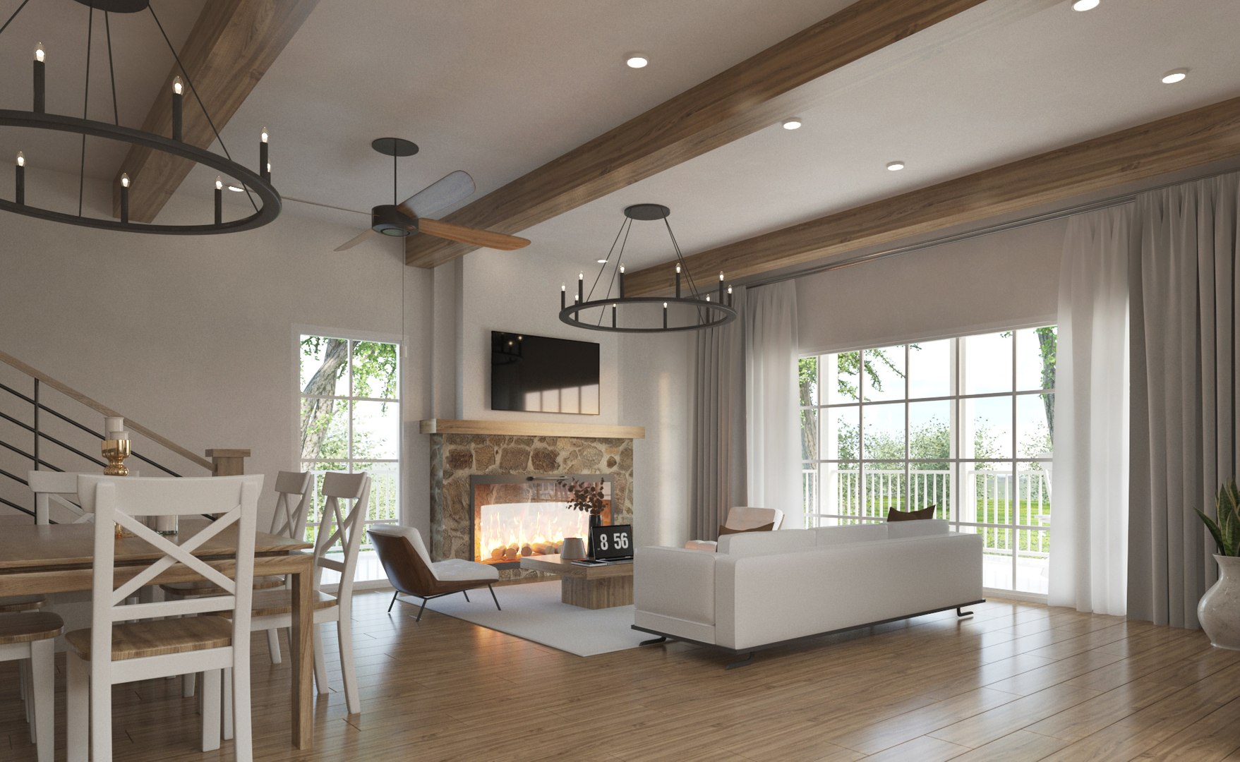 3D Farmhouse Cottage Exterior And Interior - TurboSquid 1755666