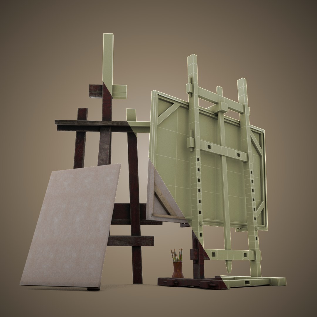 Easel art 3D model - TurboSquid 1493579