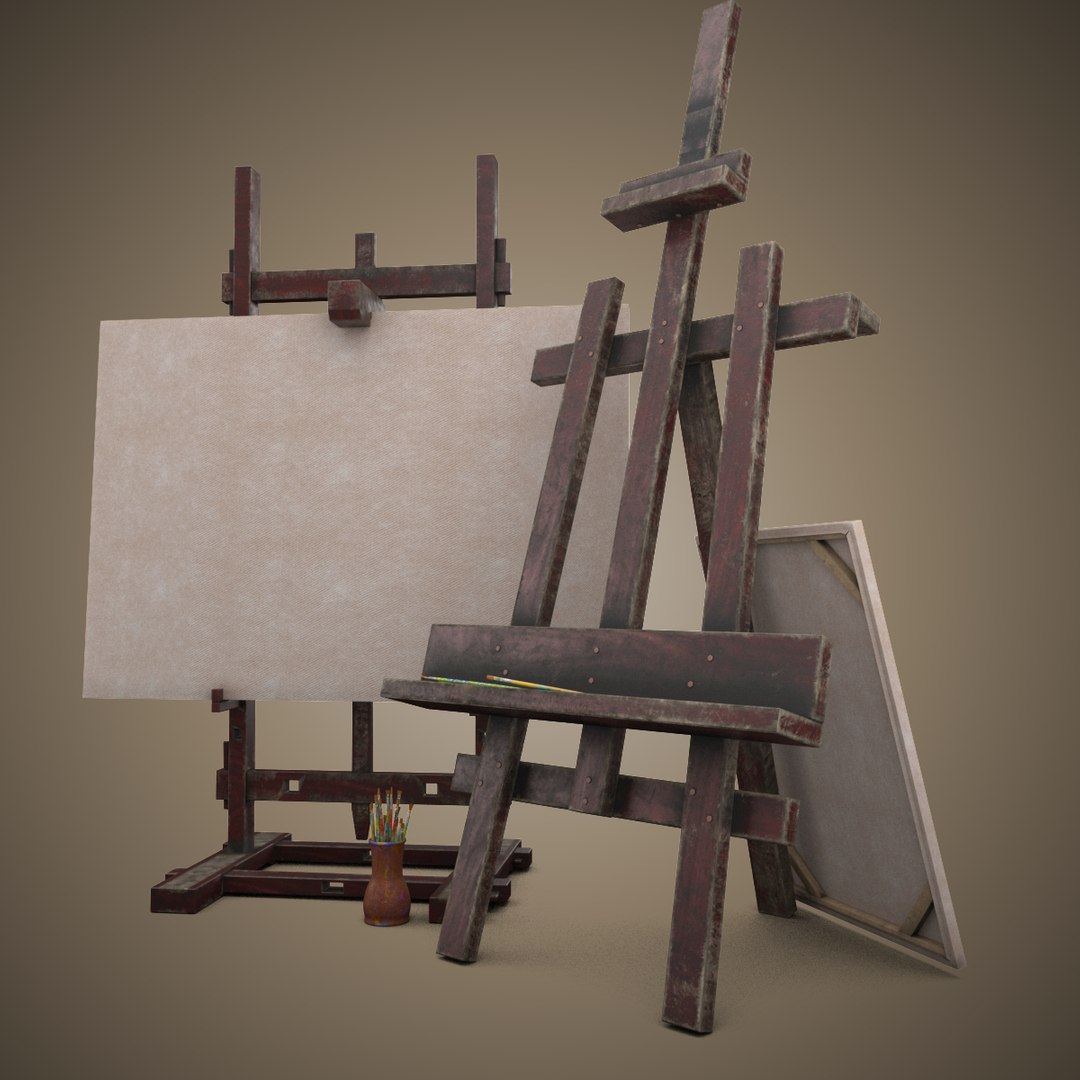 Easel art 3D model - TurboSquid 1493579