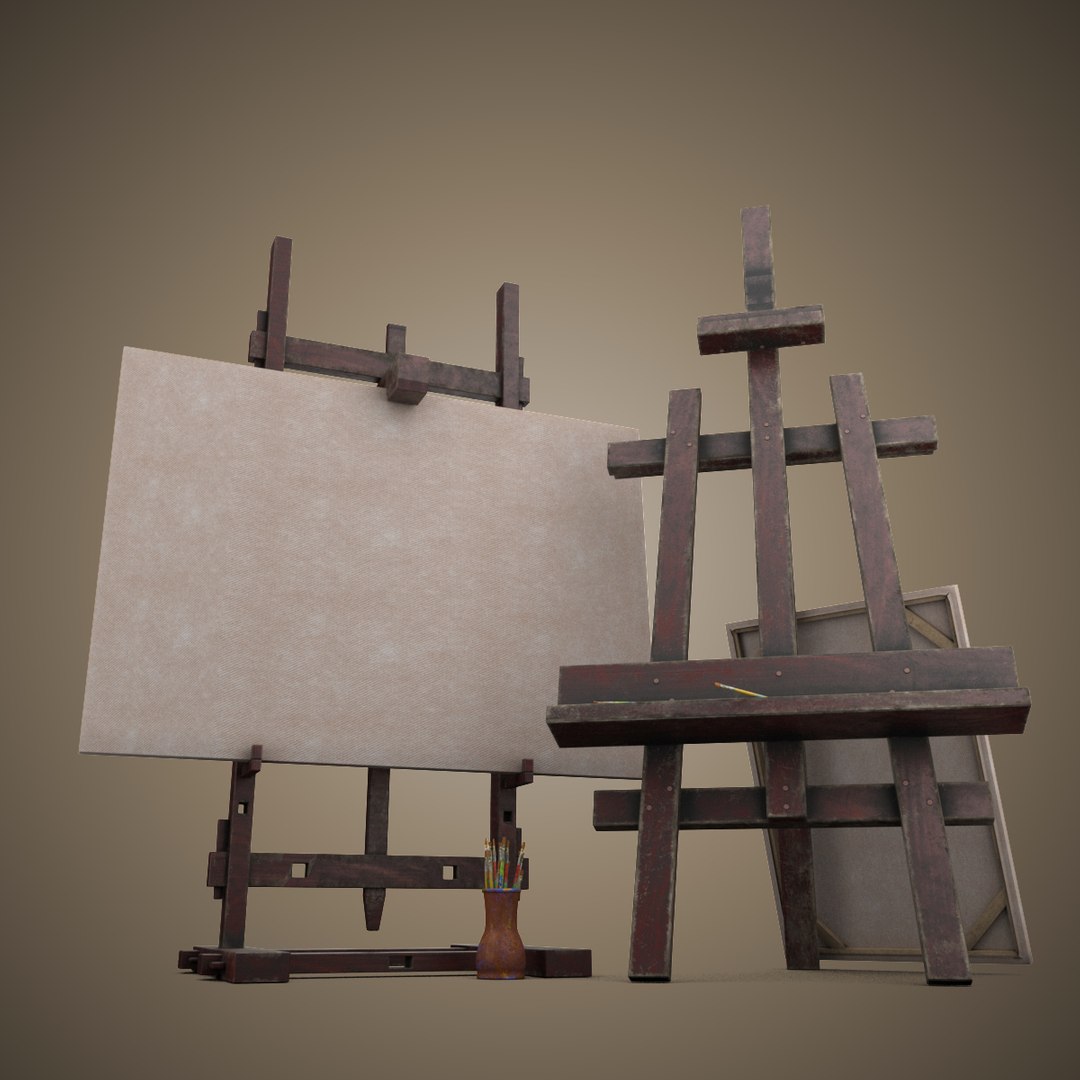 Easel art 3D model - TurboSquid 1493579