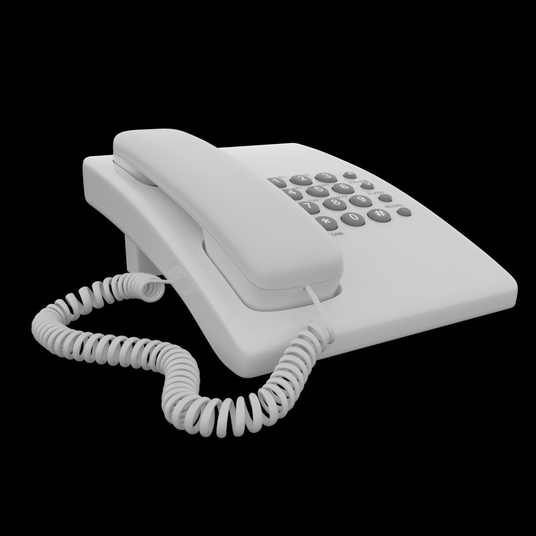 3D Phone Telephone Model - TurboSquid 1496400