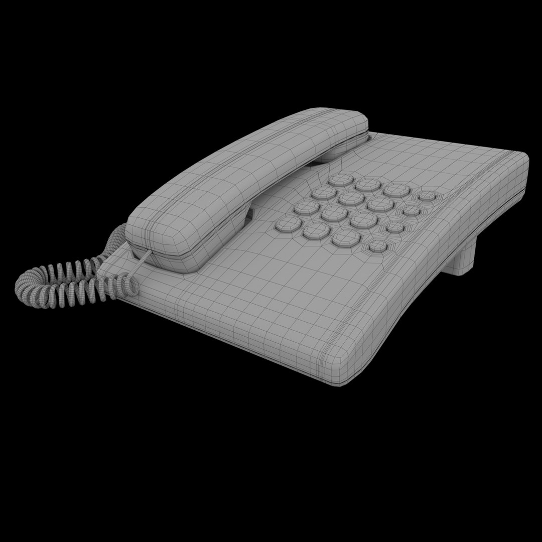 3D Phone Telephone Model - TurboSquid 1496400