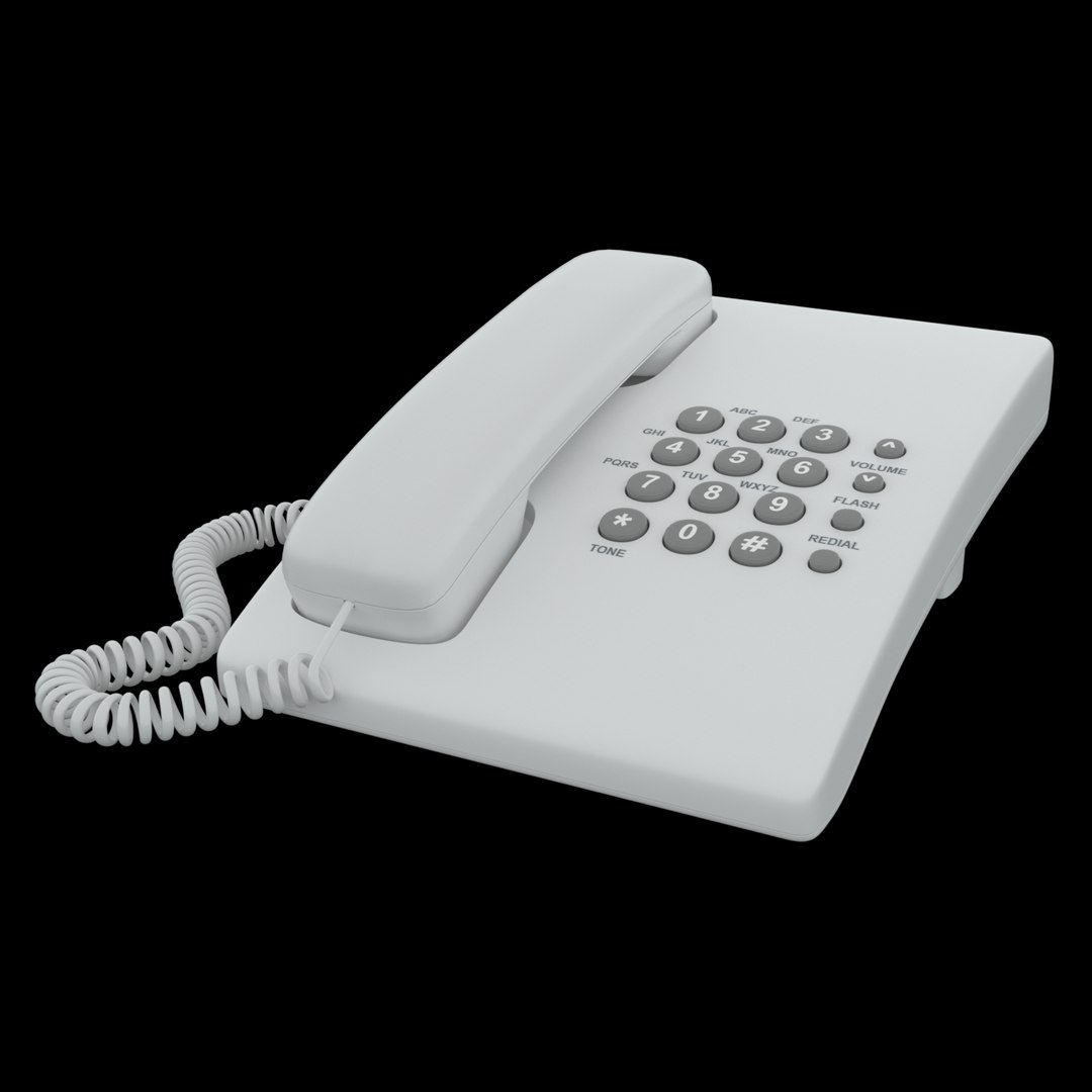 3D Phone Telephone Model - TurboSquid 1496400