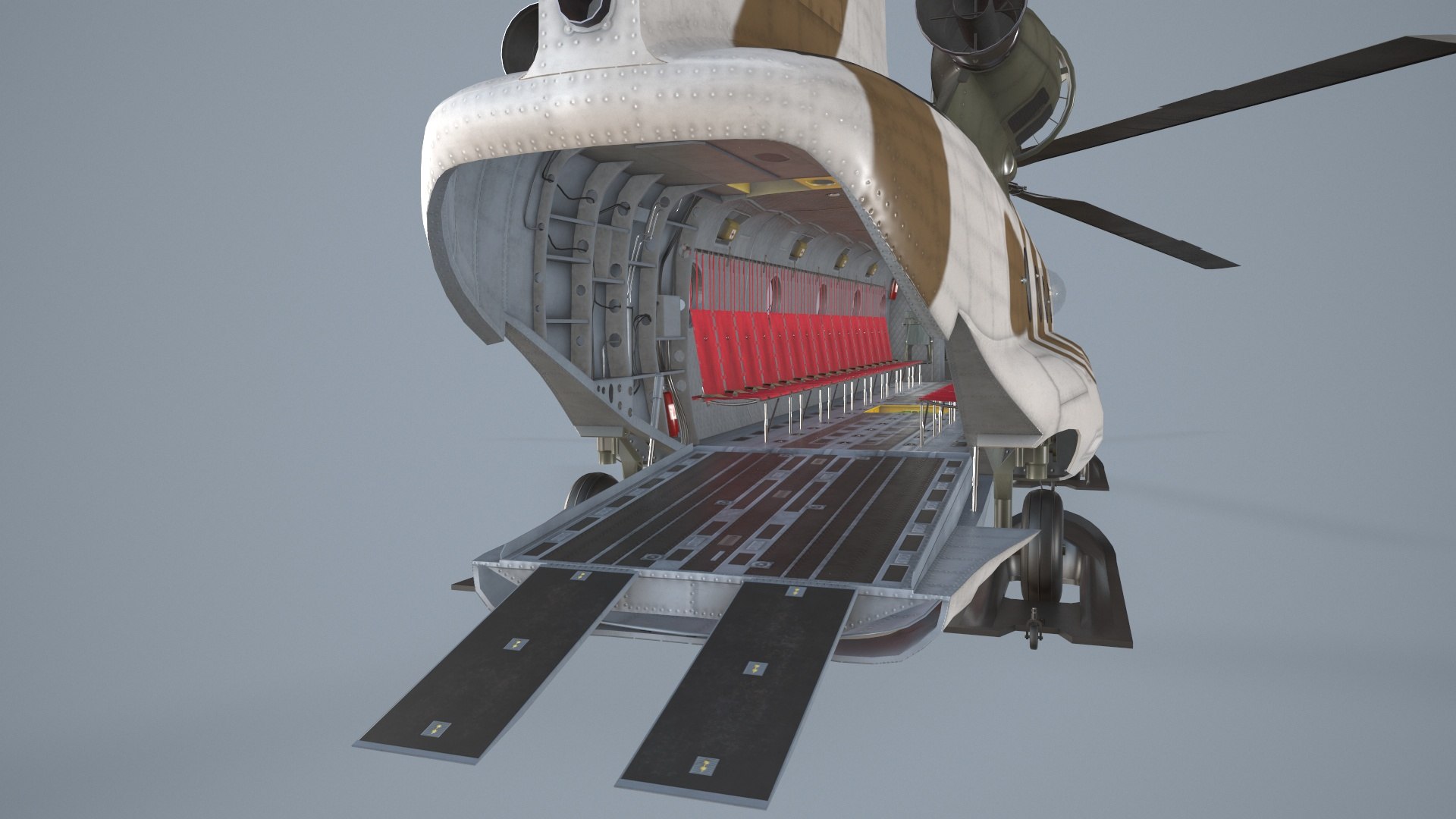 CH-47J Chinook JGSDF Winter Static 3D model - TurboSquid 2168604