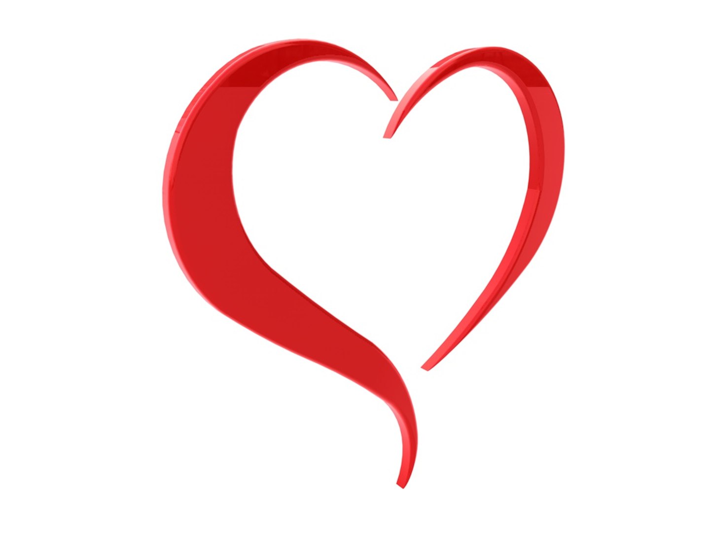 3d Valentine Heart Love Model