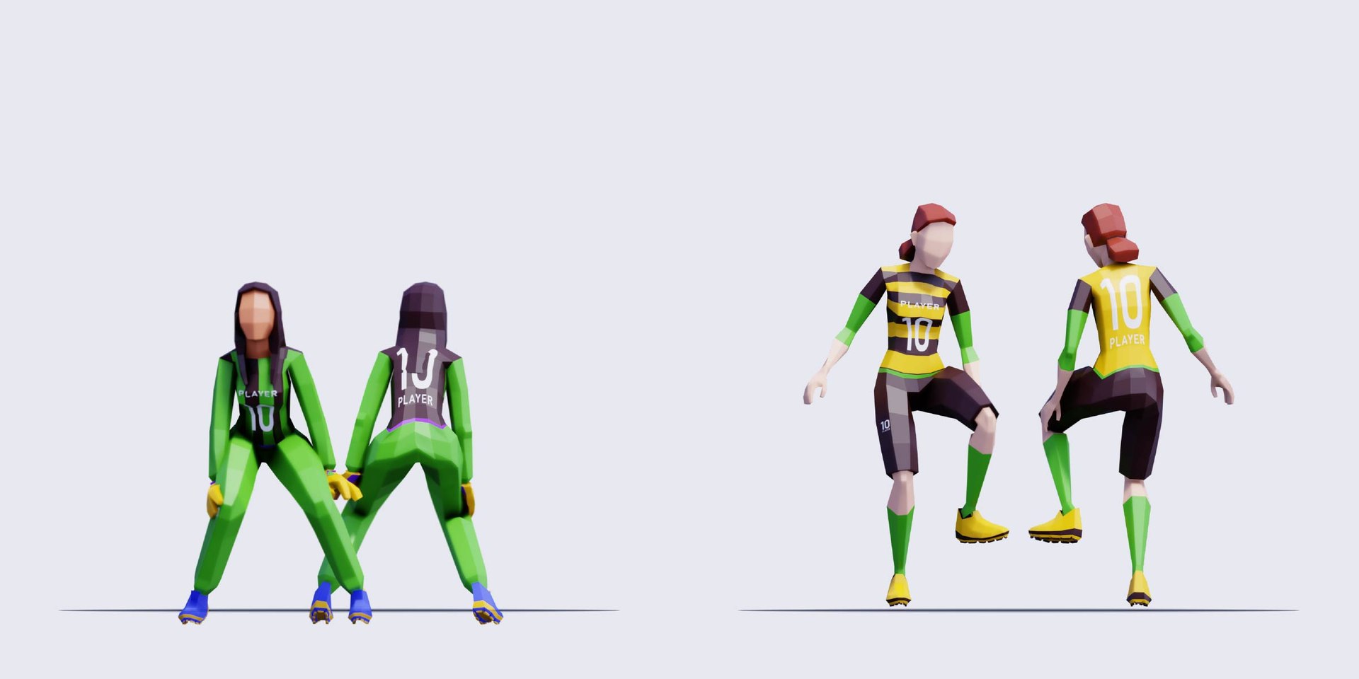 Soccer Players Pack - Rigged And Animated Model - TurboSquid 2041808