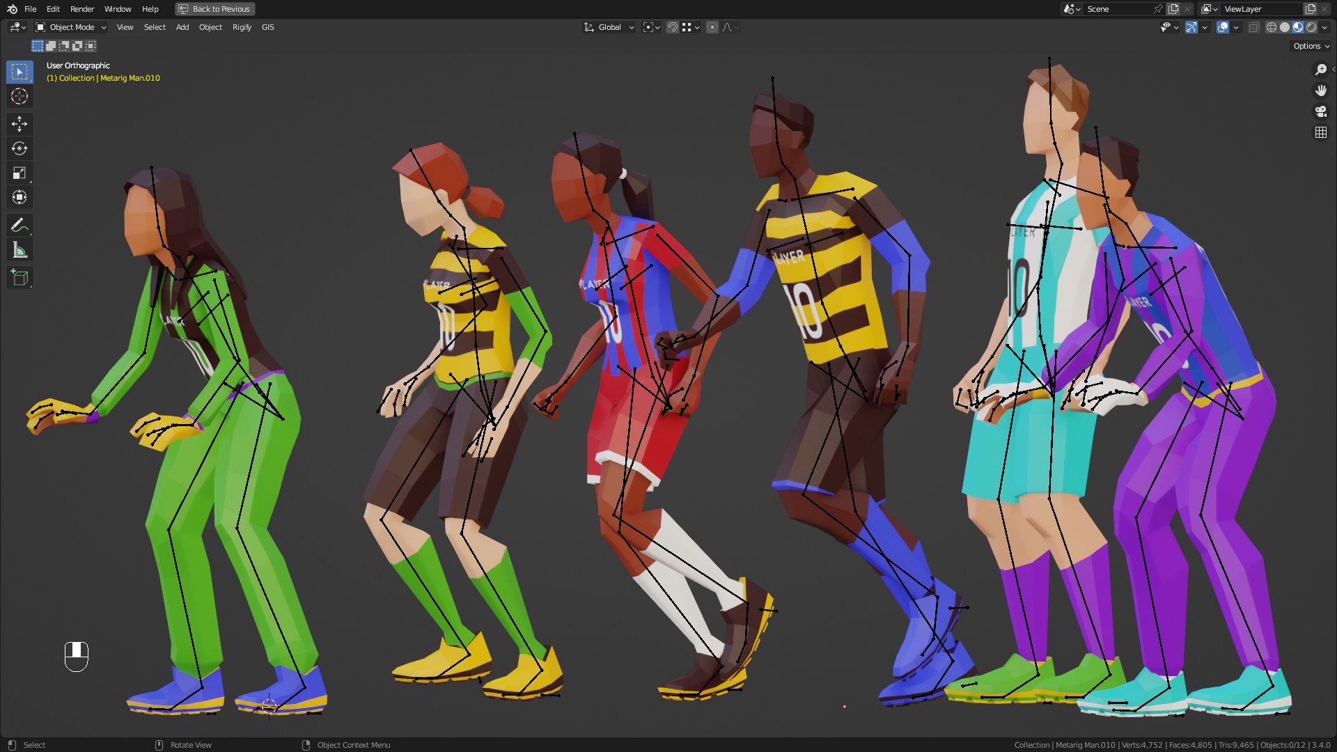 Soccer Players Pack - Rigged And Animated Model - TurboSquid 2041808