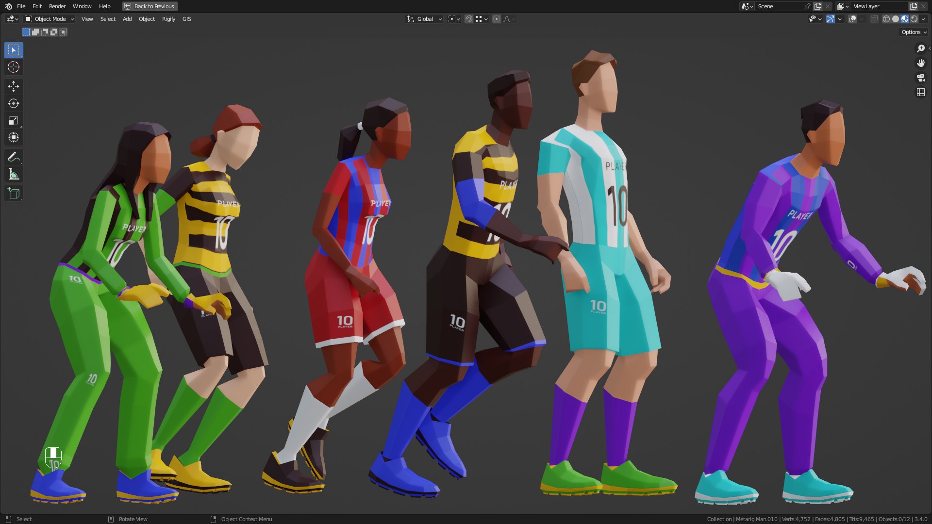 Soccer Players Pack - Rigged And Animated Model - TurboSquid 2041808