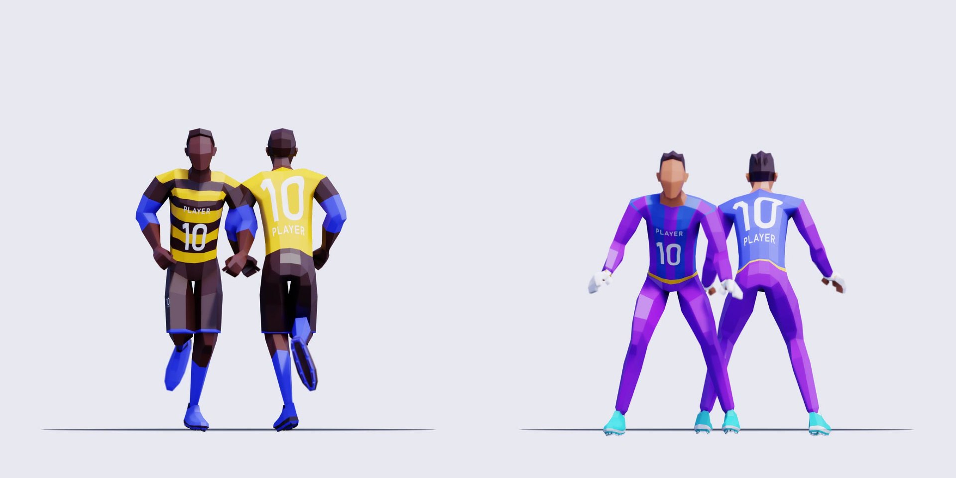 Soccer Players Pack - Rigged And Animated Model - TurboSquid 2041808