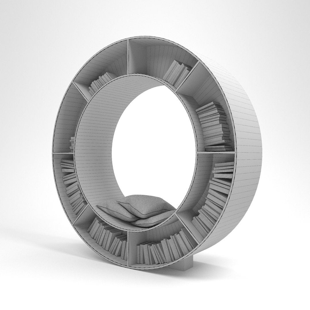 3D BOOK SHELF - TurboSquid 1852965