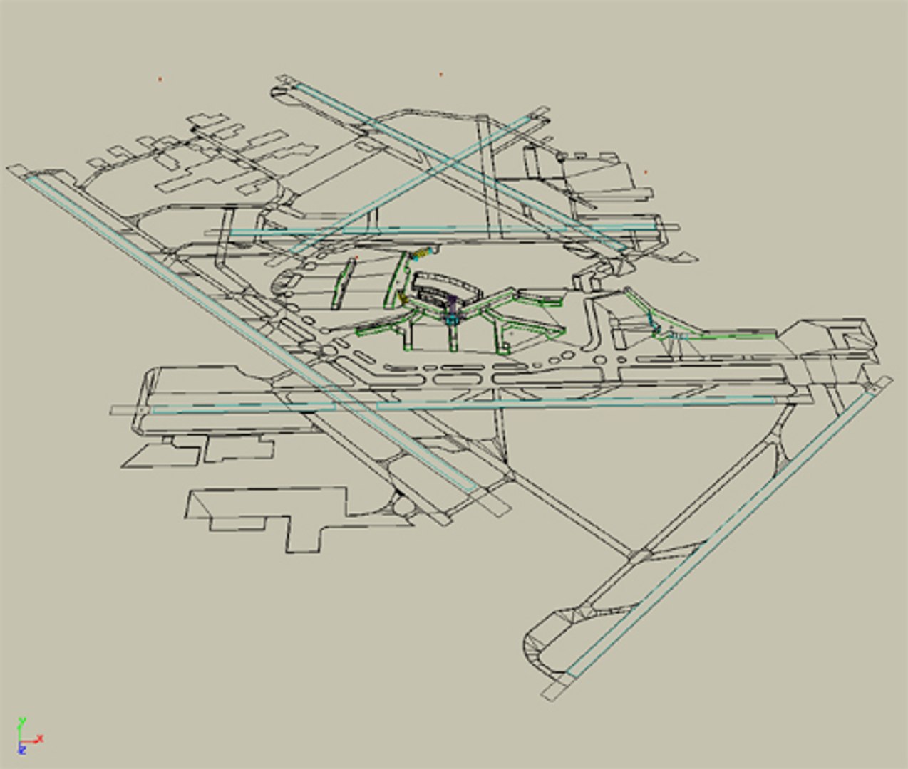 Chicago O Hare Airport Runway 3d Model