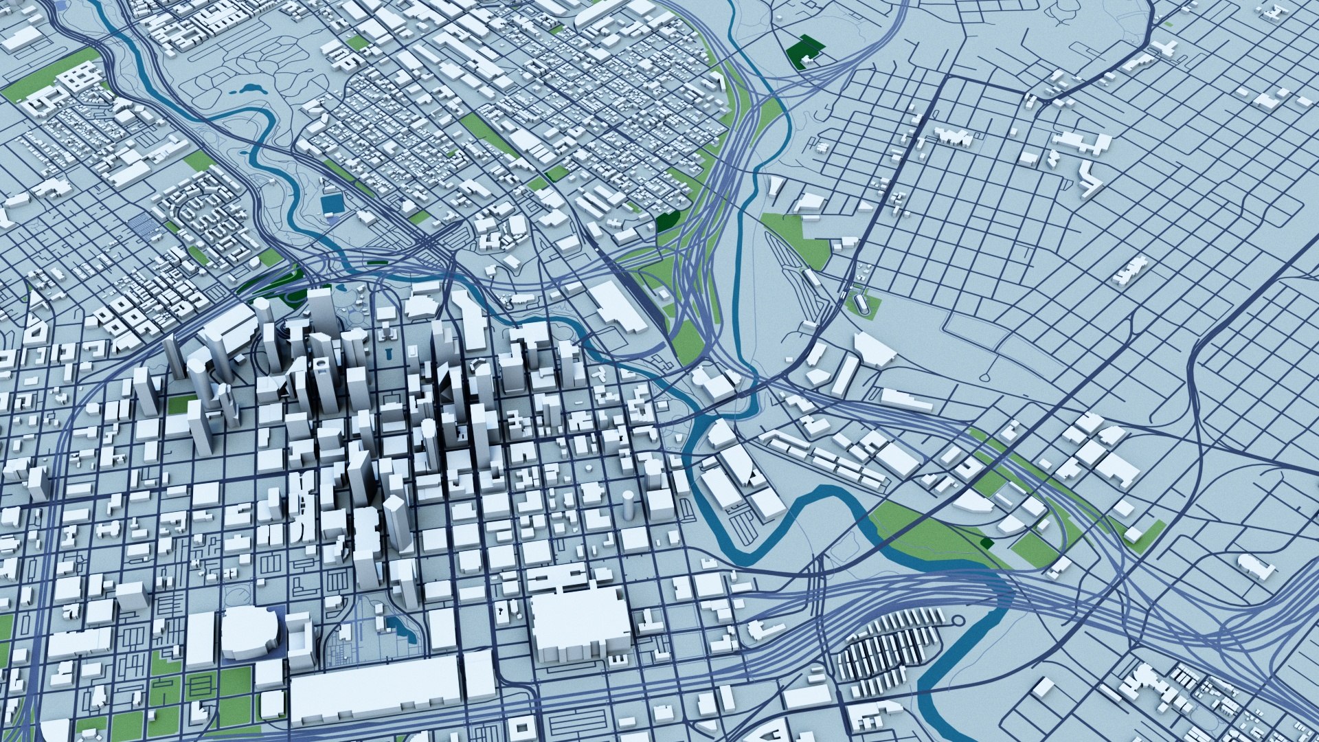 Terrain Buildings City 3D Model - TurboSquid 1405810
