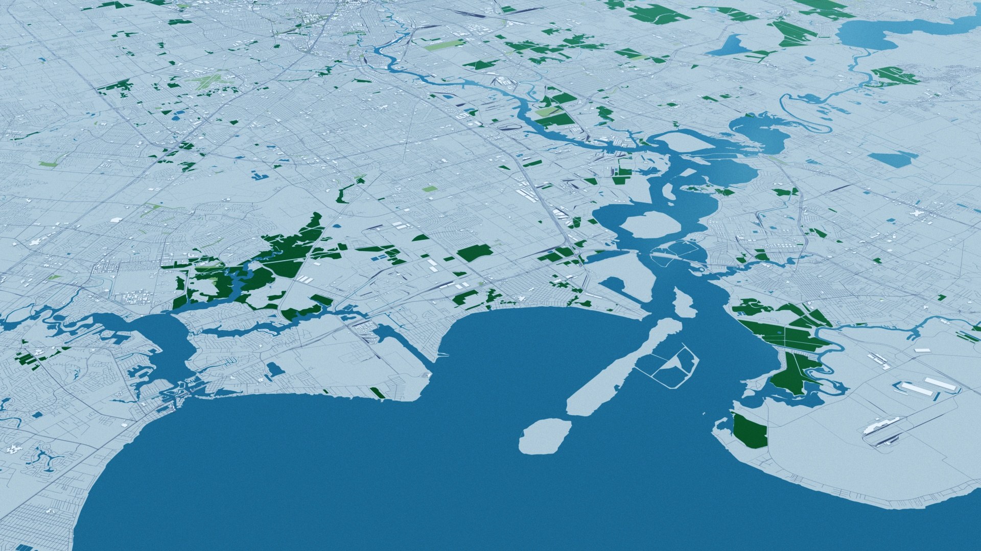 Terrain Buildings City 3D Model - TurboSquid 1405810