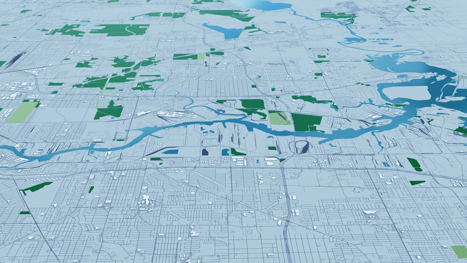 Terrain Buildings City 3D Model - TurboSquid 1405810