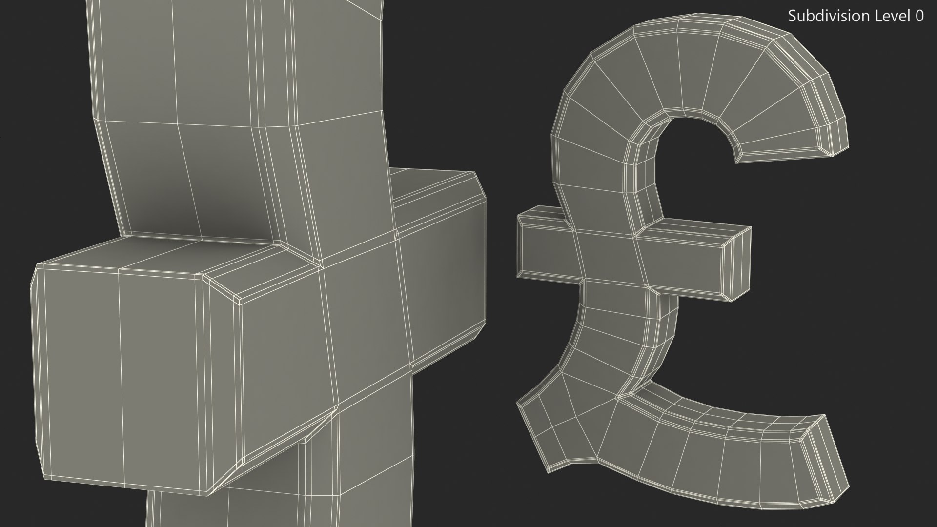 3D Uk Pound Currency Symbol Model - TurboSquid 1686416