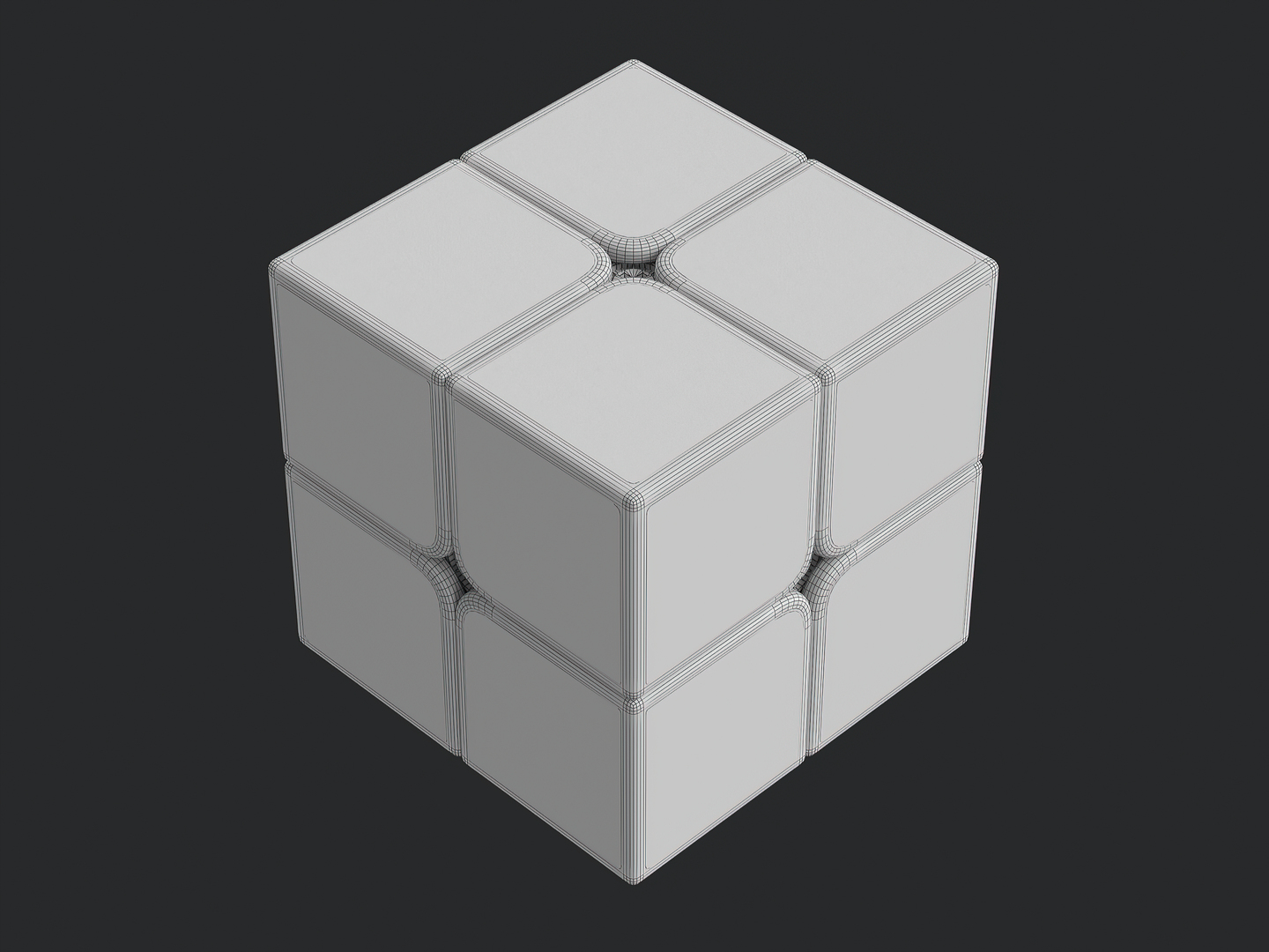 3D cube 2x2 model - TurboSquid 1677848