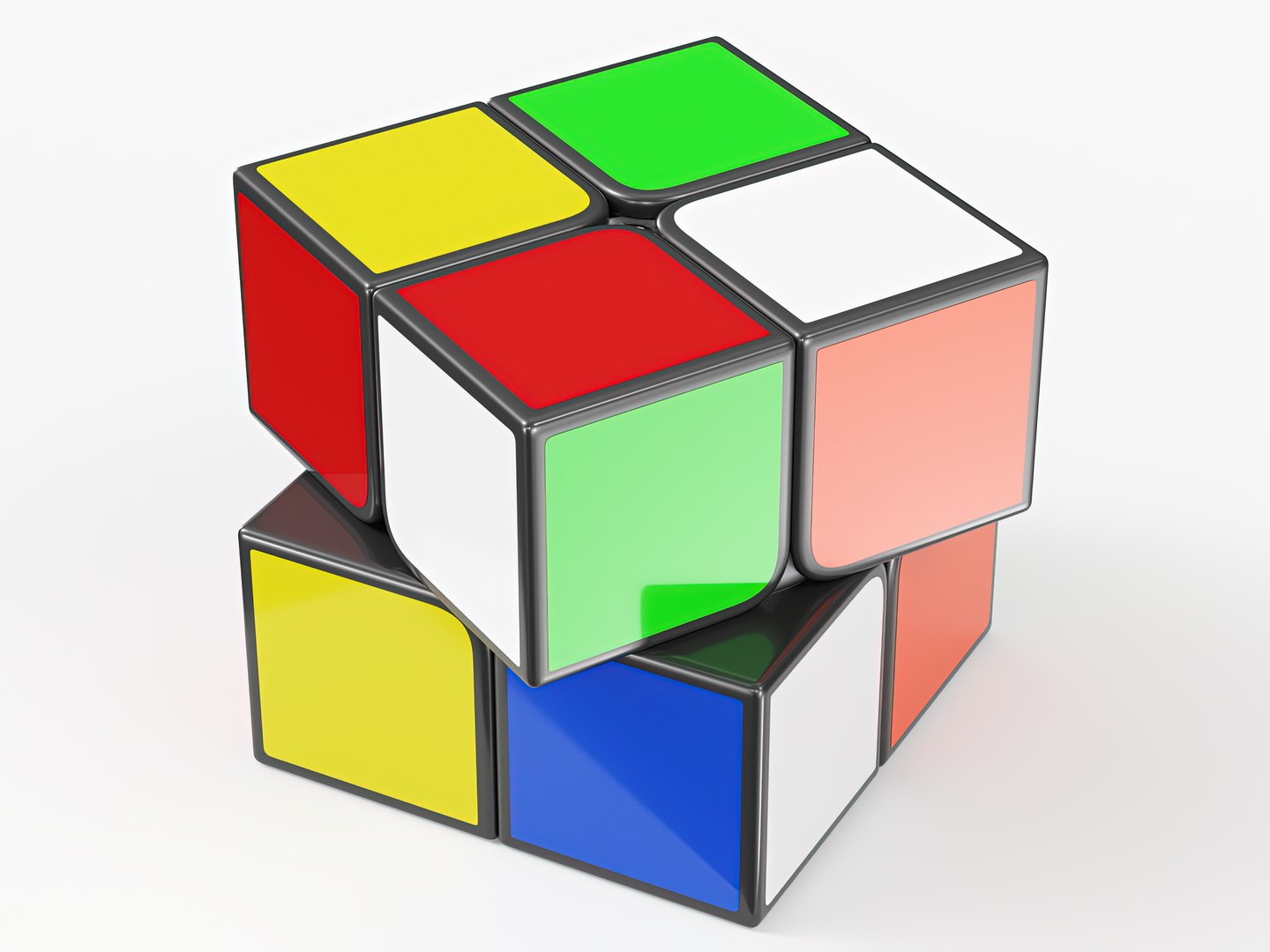 3D Cube 2x2 Model - TurboSquid 1677848
