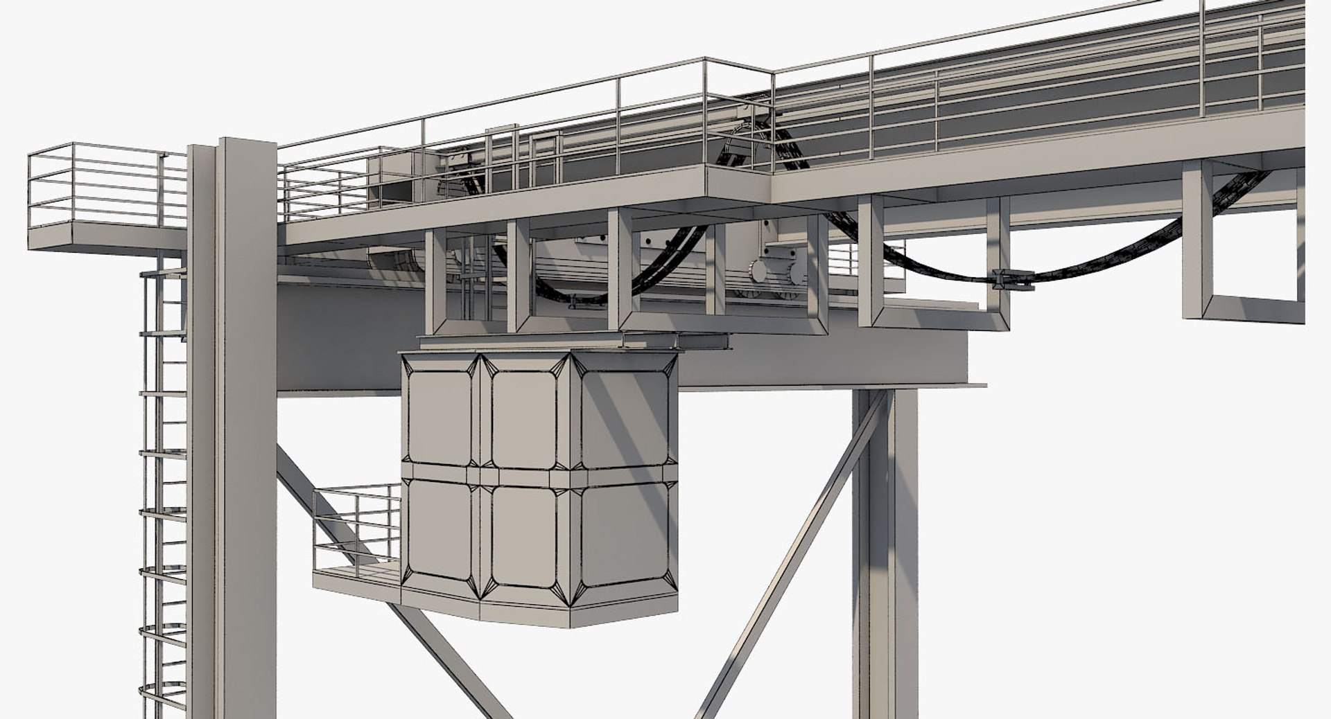 3D Model Crane Overhead 1 - TurboSquid 1413018
