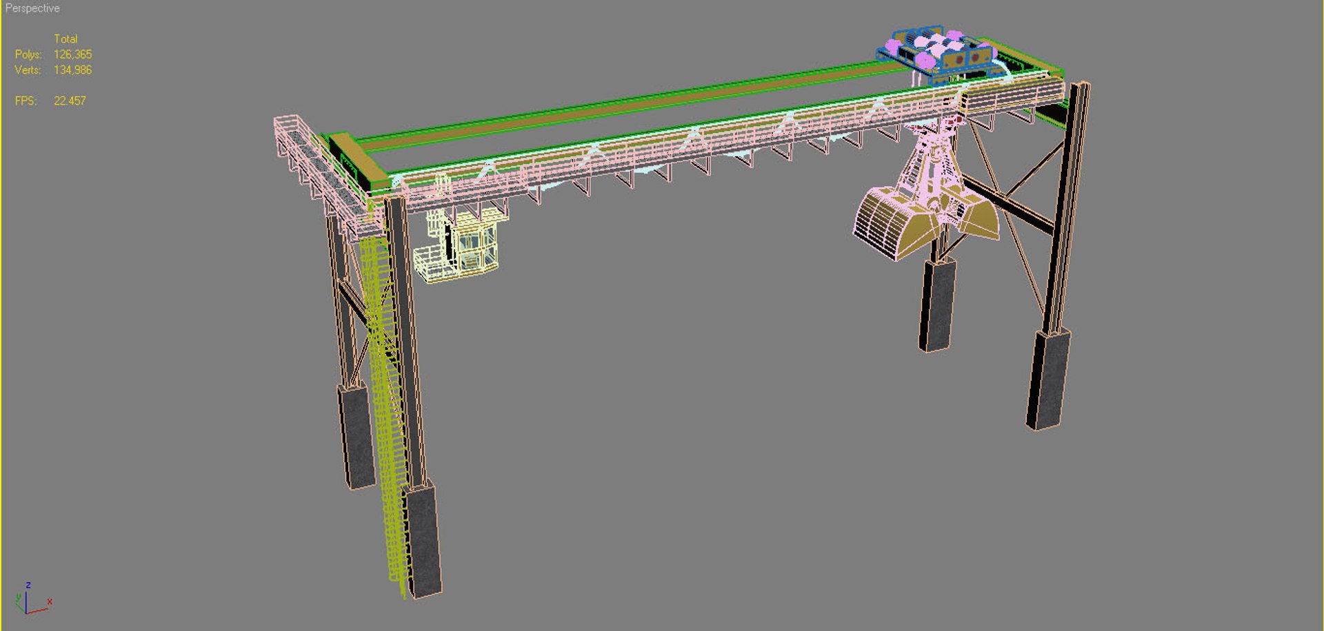 3D Model Crane Overhead 1 - TurboSquid 1413018
