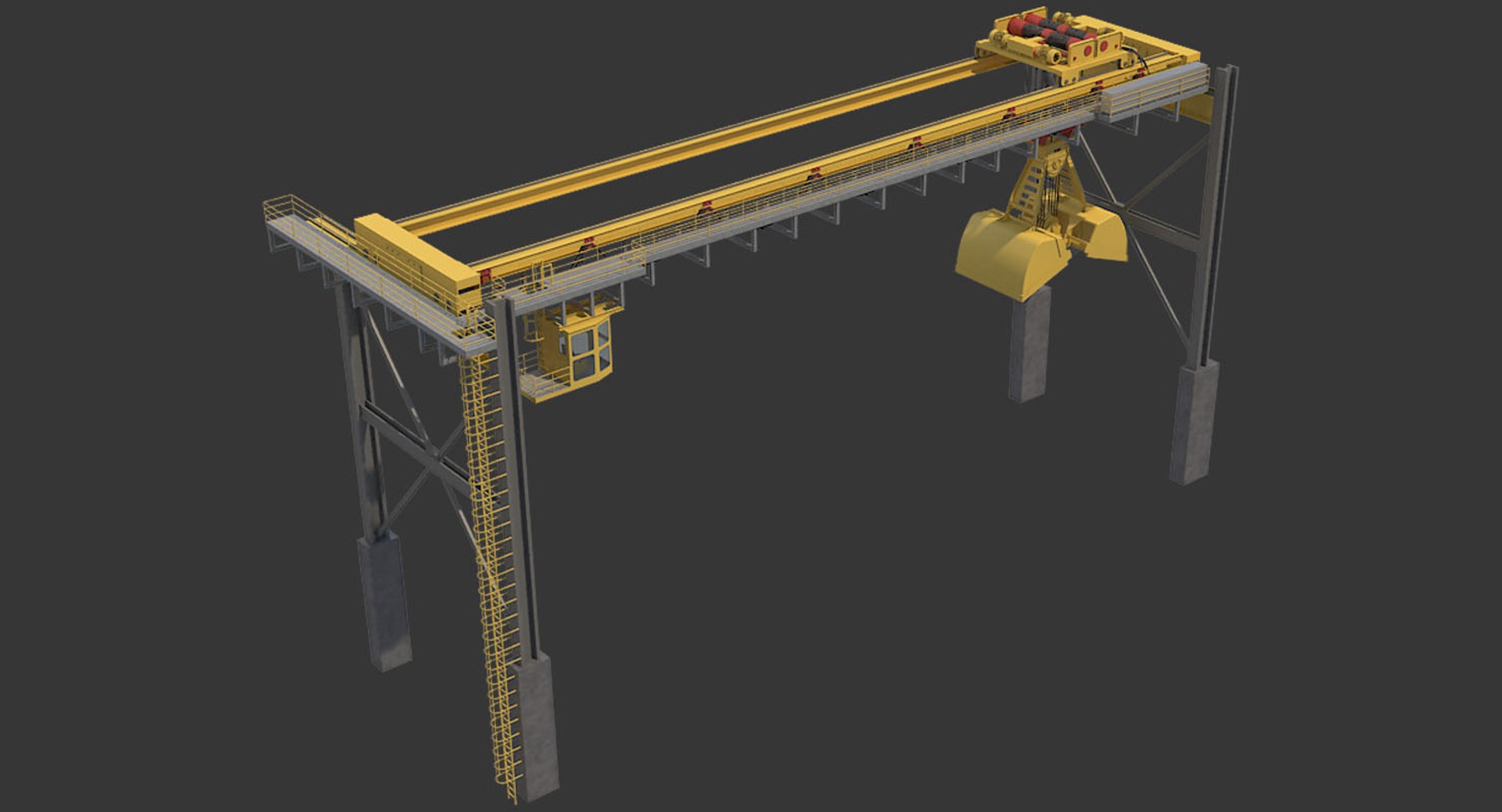 3D Model Crane Overhead 1 - TurboSquid 1413018