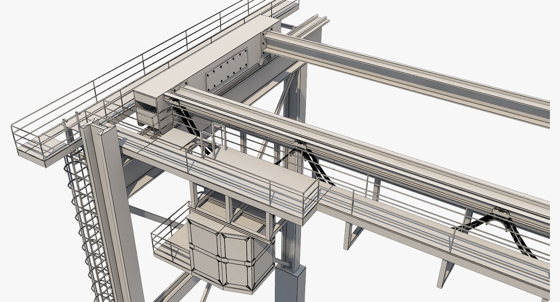 3D Model Crane Overhead 1 - TurboSquid 1413018