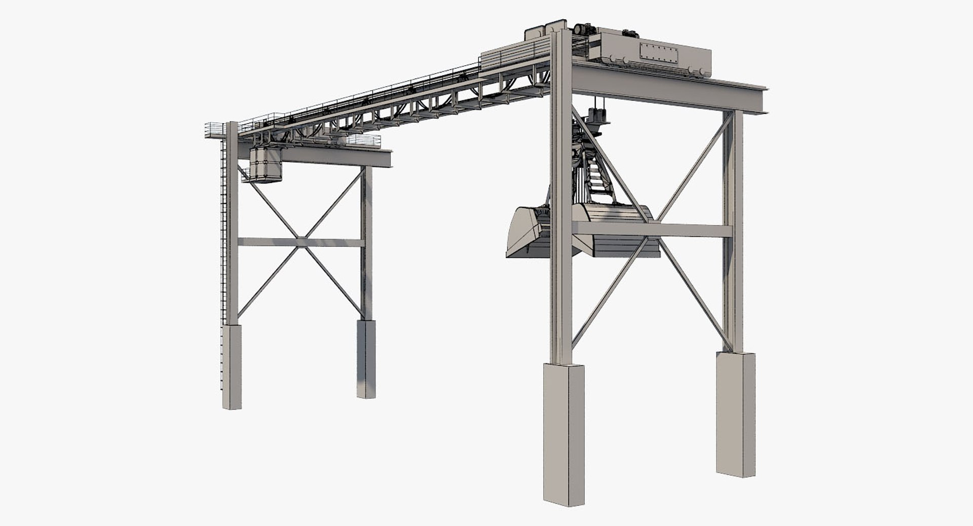 3D Model Crane Overhead 1 - TurboSquid 1413018
