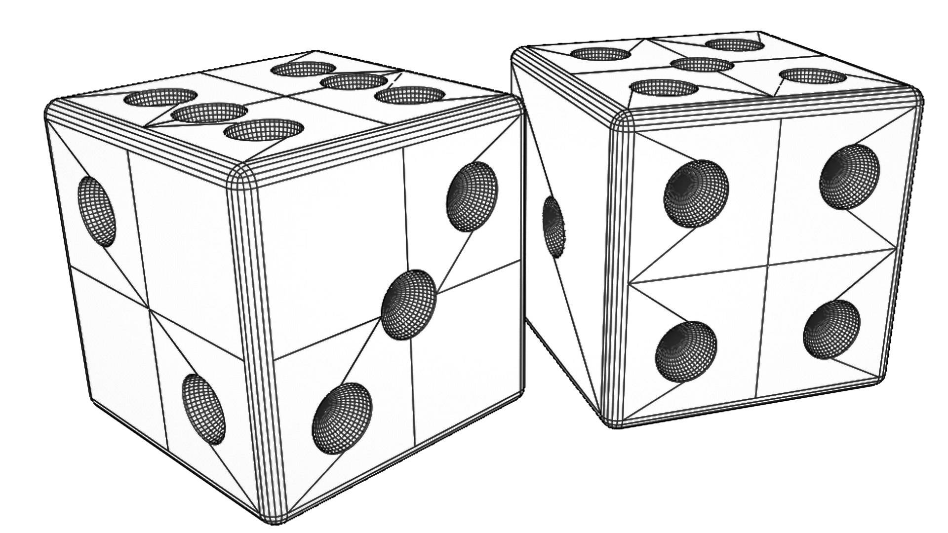 D6 Dice White Games 3D Model - TurboSquid 1647494