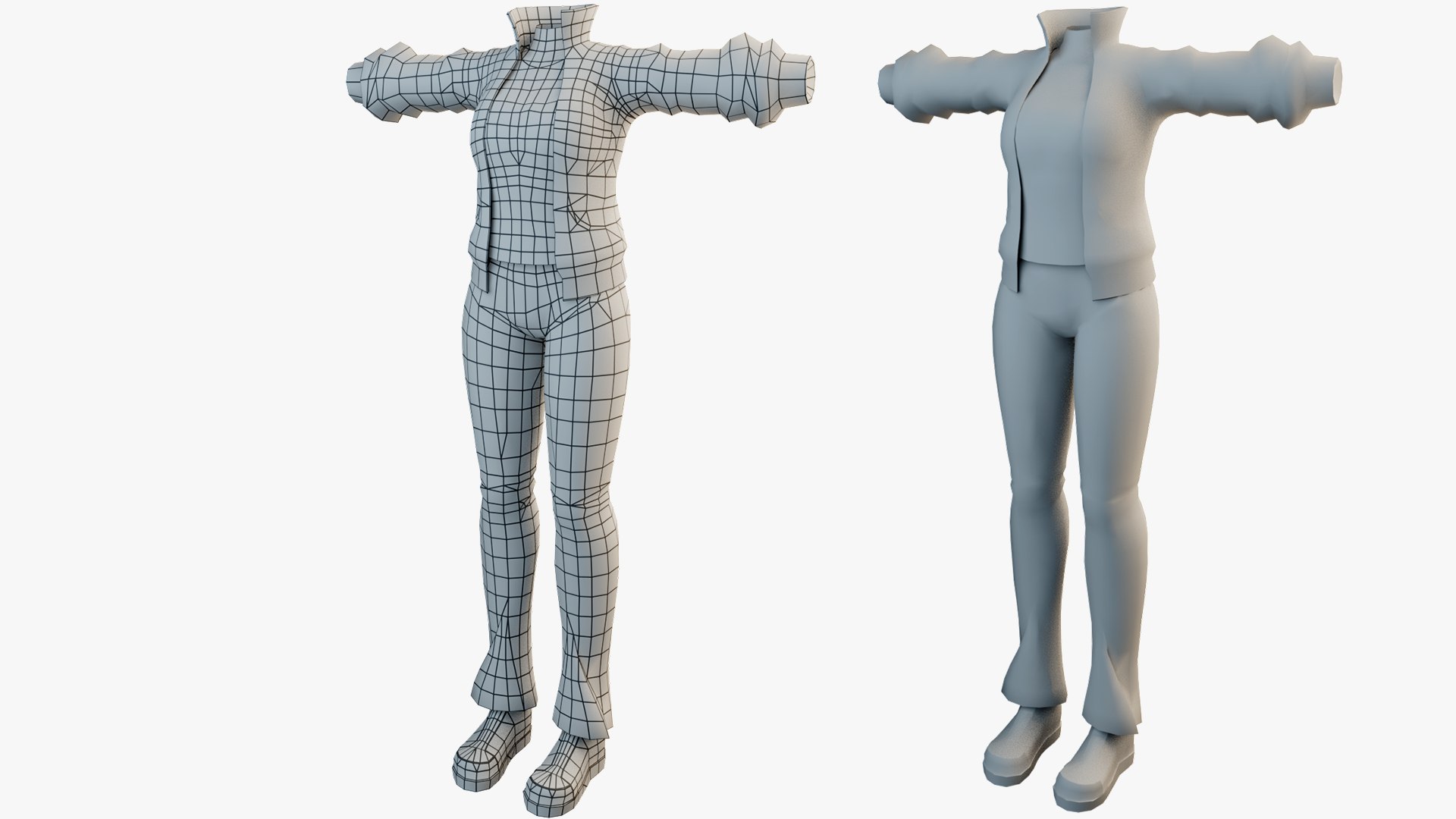 Girl Jacket Outfit Base Mesh 3D Model - TurboSquid 2153348