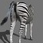 3d Realistic Zebra Model