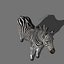 3d Realistic Zebra Model
