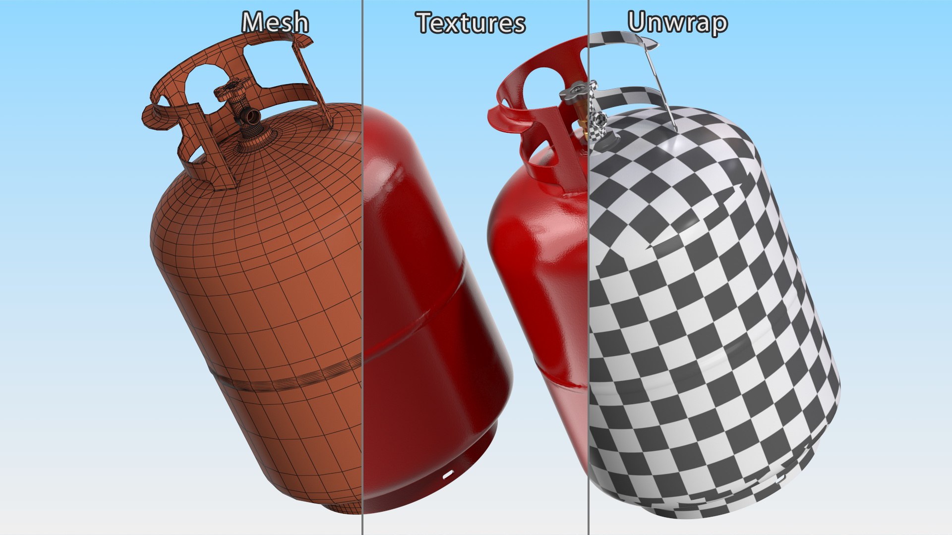 Propane Gas Cylinder 3D Model - TurboSquid 2230568
