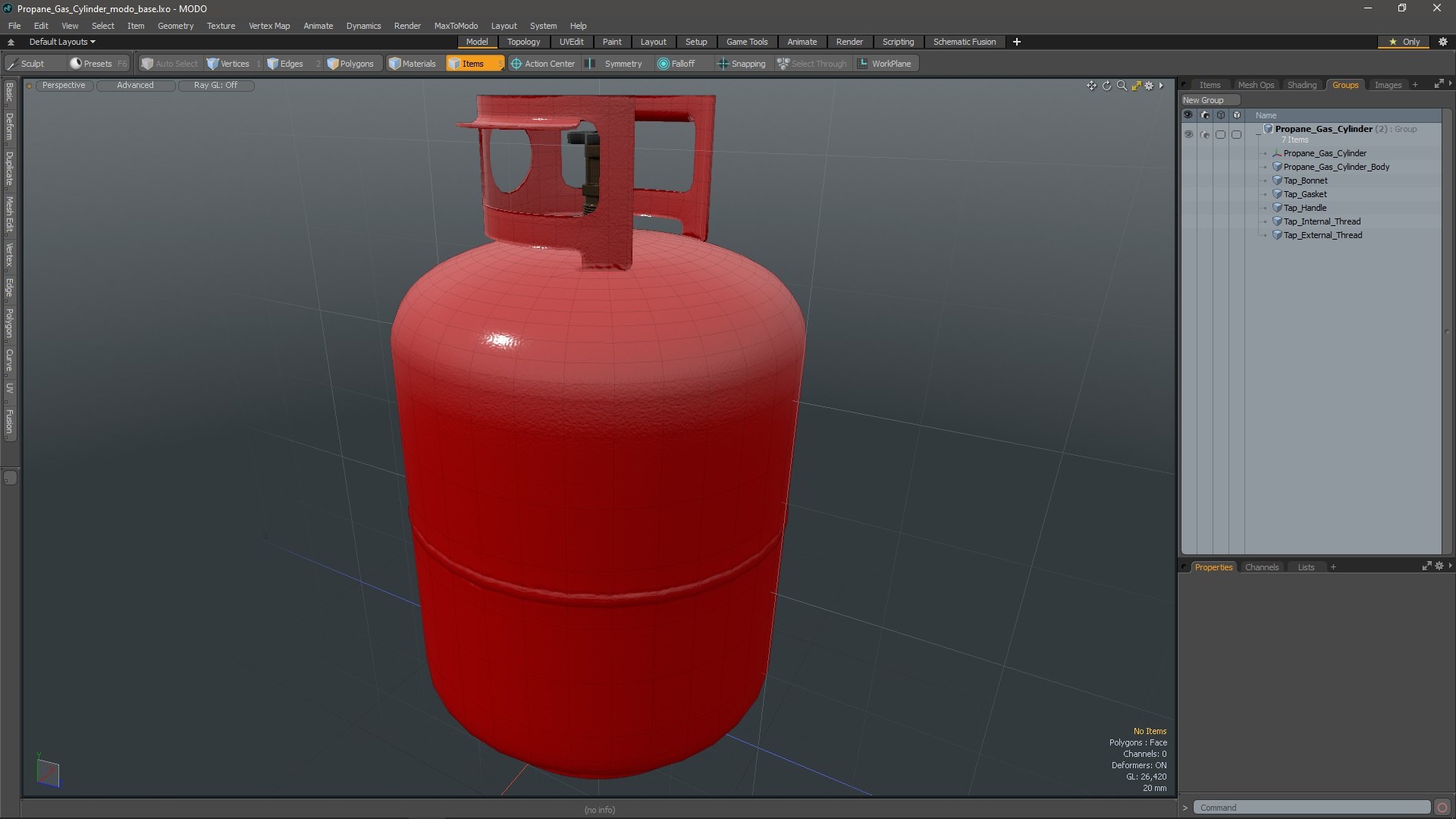 Propane Gas Cylinder 3D Model - TurboSquid 2230568