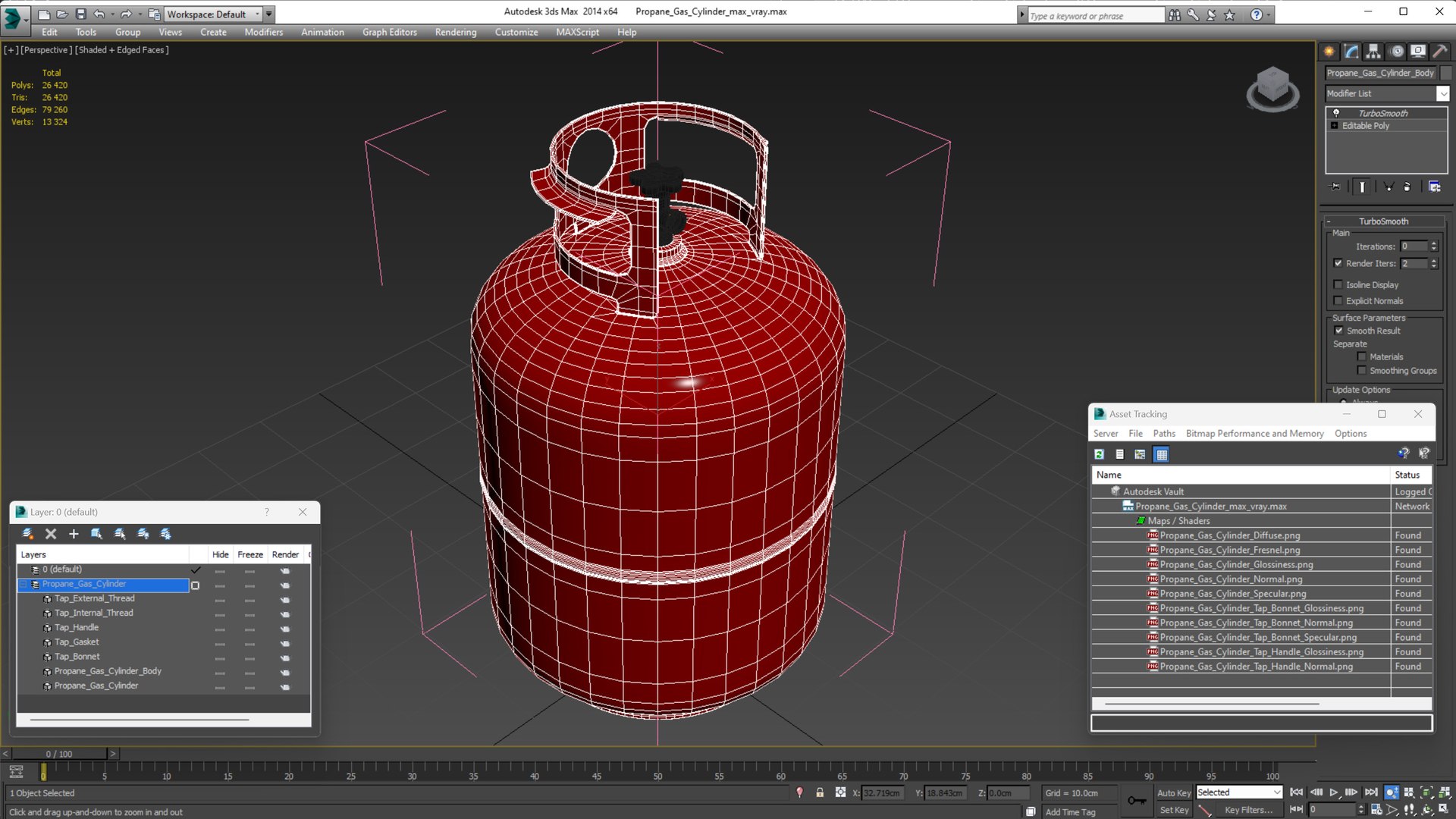 Propane Gas Cylinder 3D Model - TurboSquid 2230568