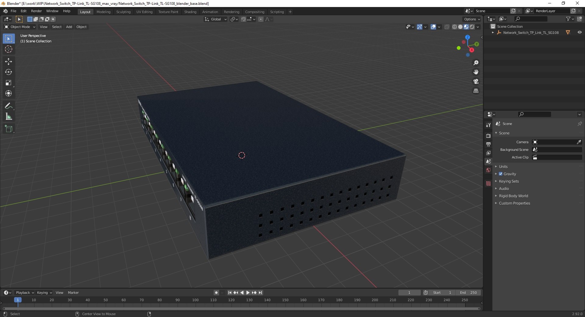 3D Network Switch TP-Link TL-SG108 Model - TurboSquid 2220922
