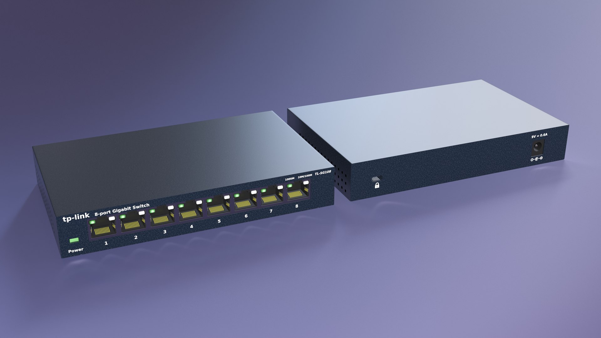 3D Network Switch TP-Link TL-SG108 Model - TurboSquid 2220922