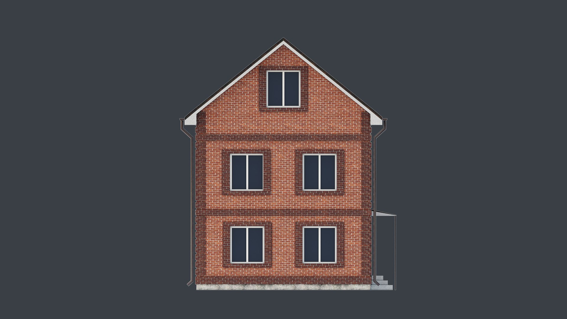 Brick house 3D model - TurboSquid 1525999