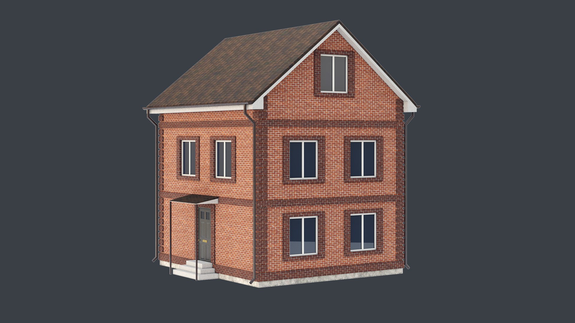 Brick house 3D model - TurboSquid 1525999