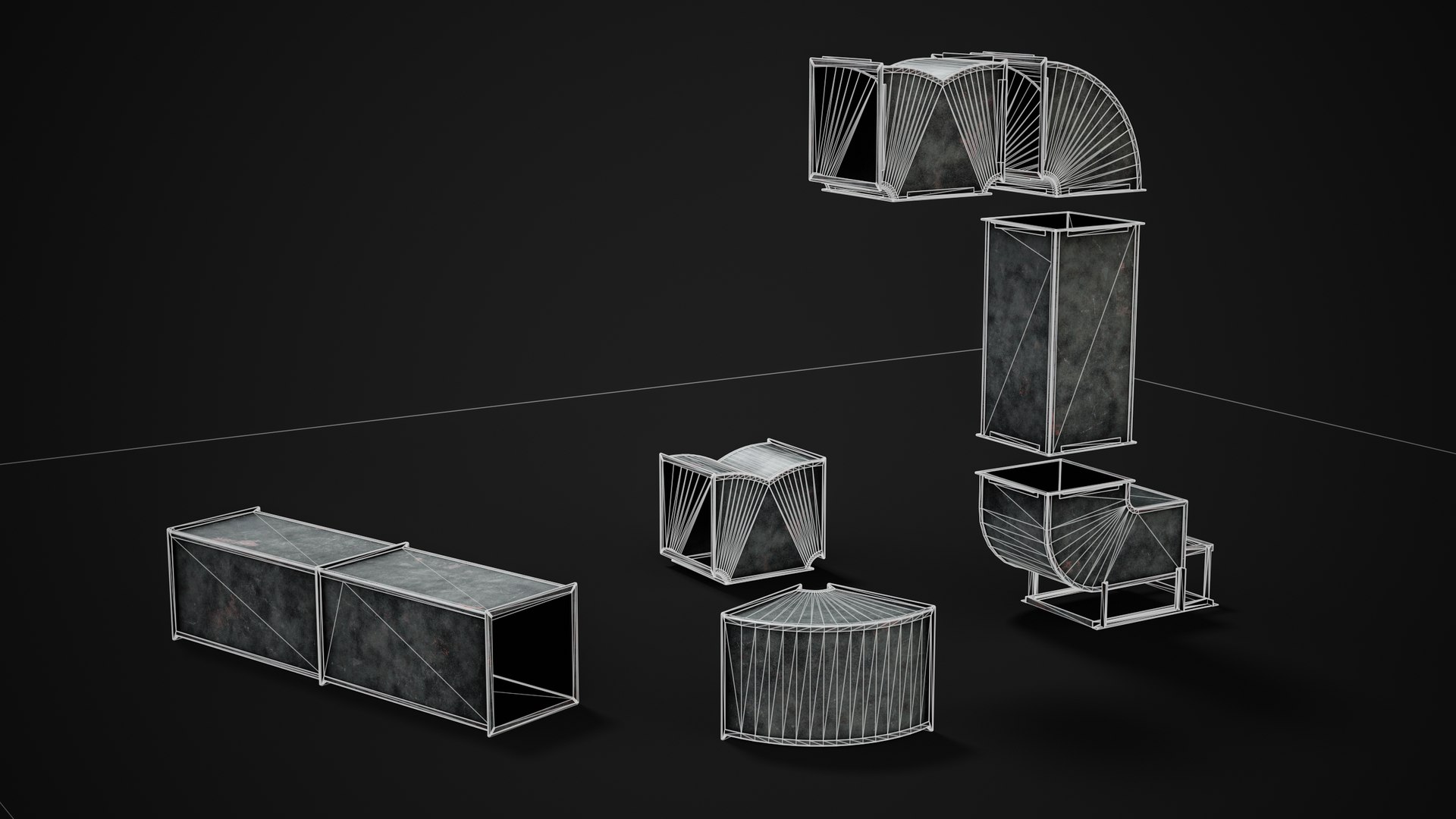 3D Ventilation Modular Model - TurboSquid 2336313