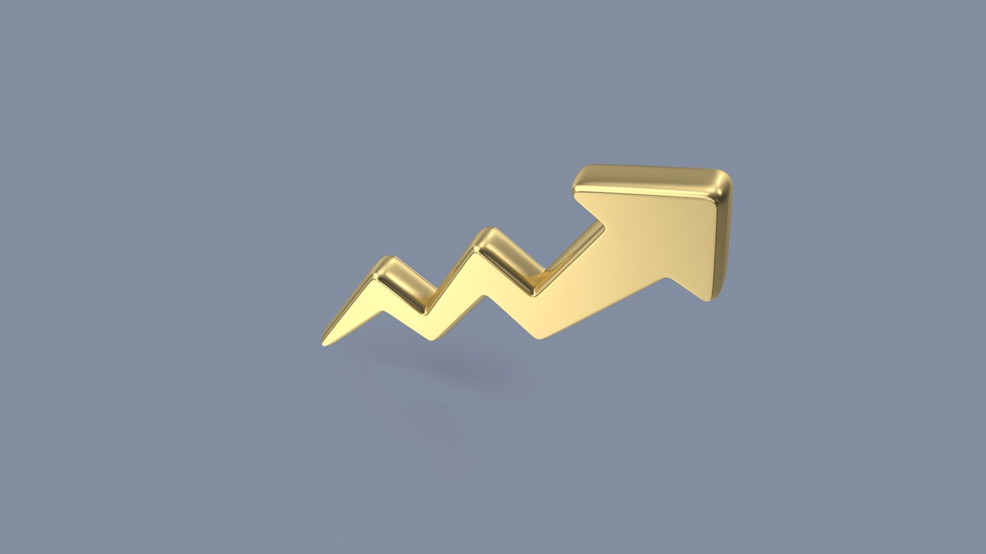 3D Direction Arrow Growth Symbol Gold - TurboSquid 2065301