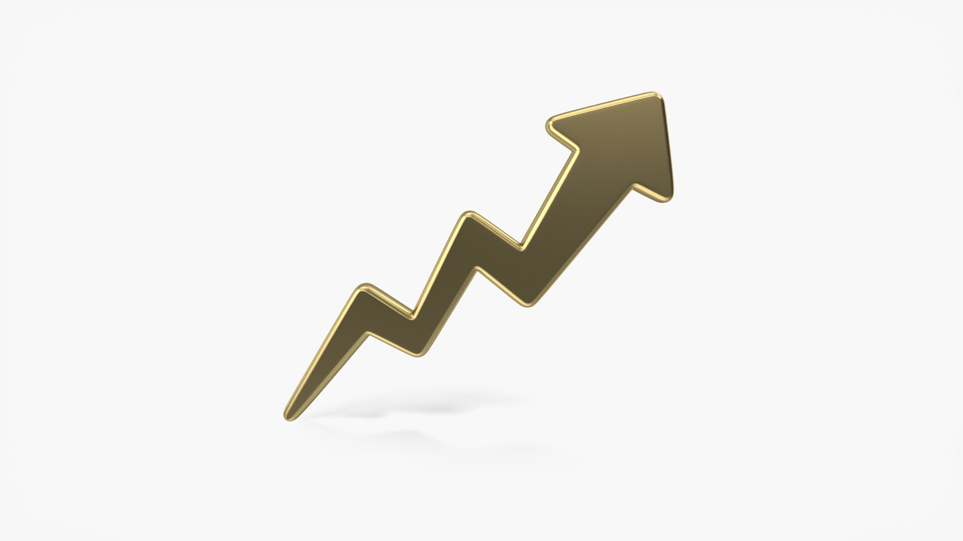 3D Direction Arrow Growth Symbol Gold - TurboSquid 2065301
