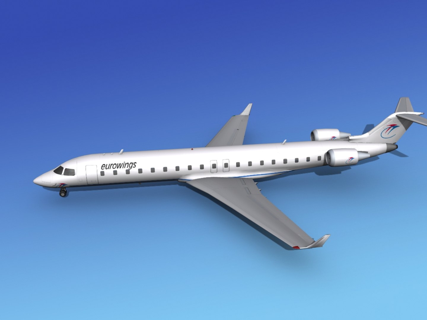 3d model crj700 bombardier