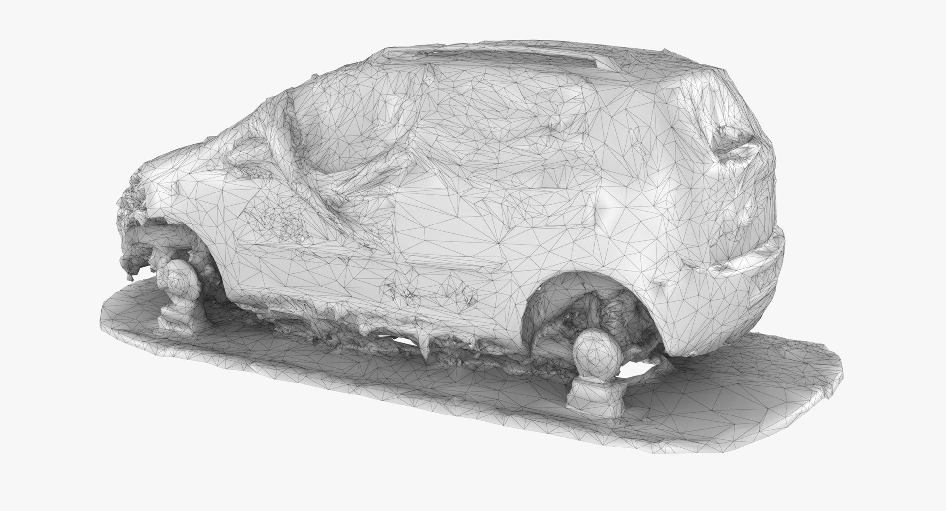 Wrecked Car 5 3D Model - TurboSquid 1455266