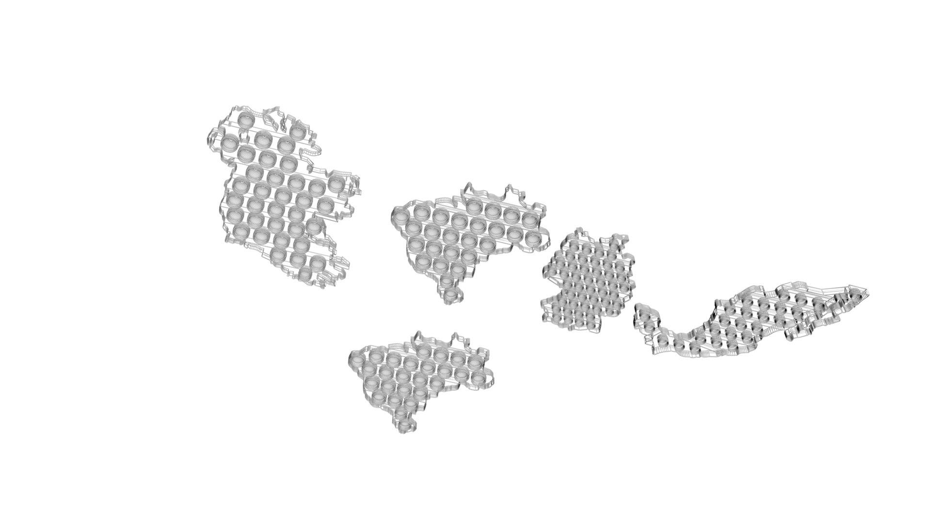 Maps Of Different Country Pop It Fidget Toys Set Model - TurboSquid 1762457