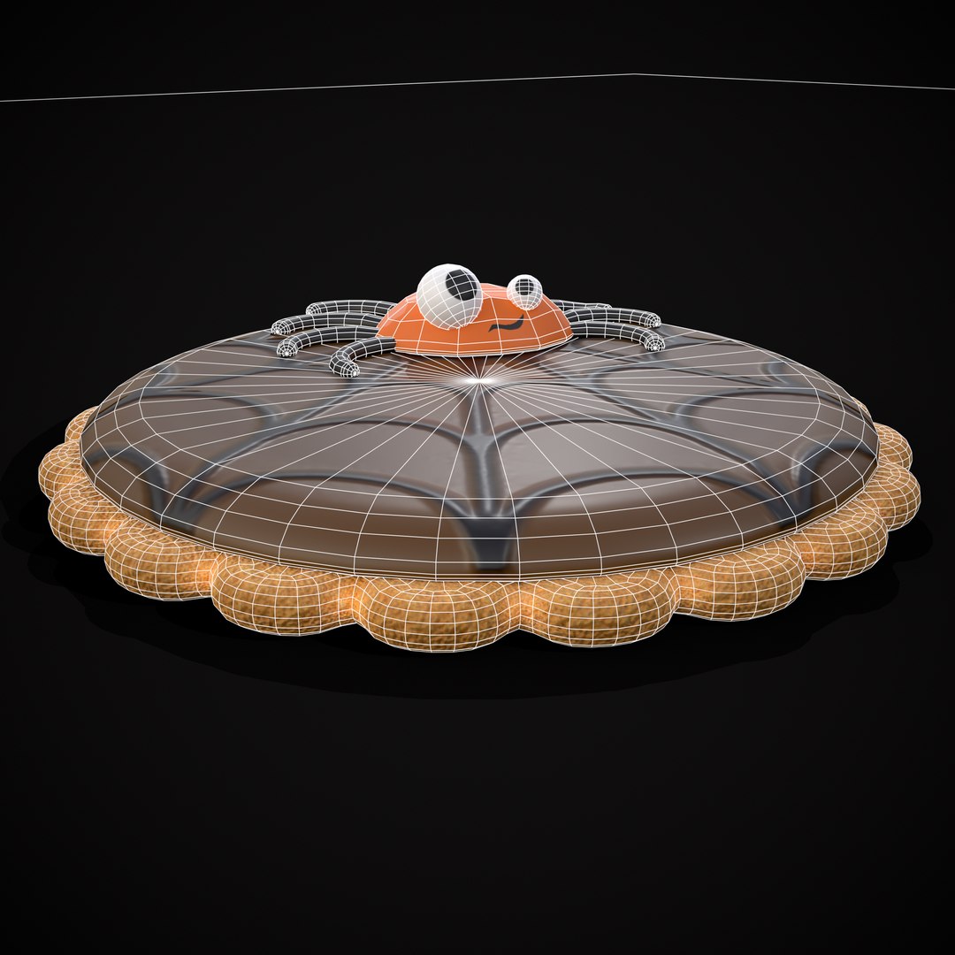 Six Round Spider Web Cookies 3D Model - TurboSquid 1980082