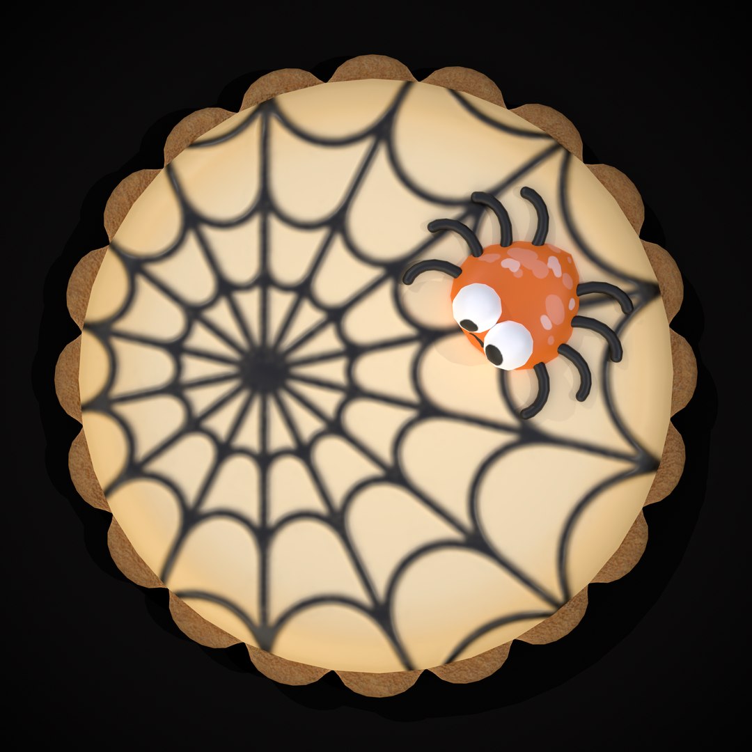 Six Round Spider Web Cookies 3D model - TurboSquid 1980082