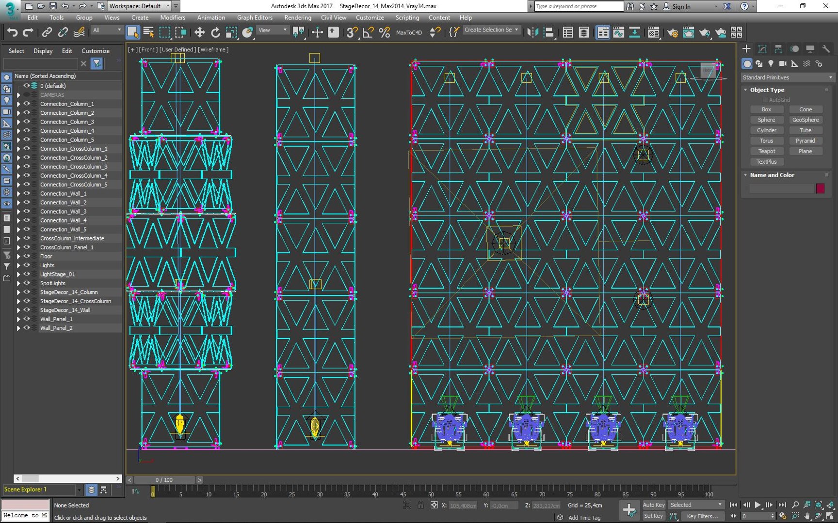 Stage Decor 14- Modular Wall Column 3D Model - TurboSquid 2063475