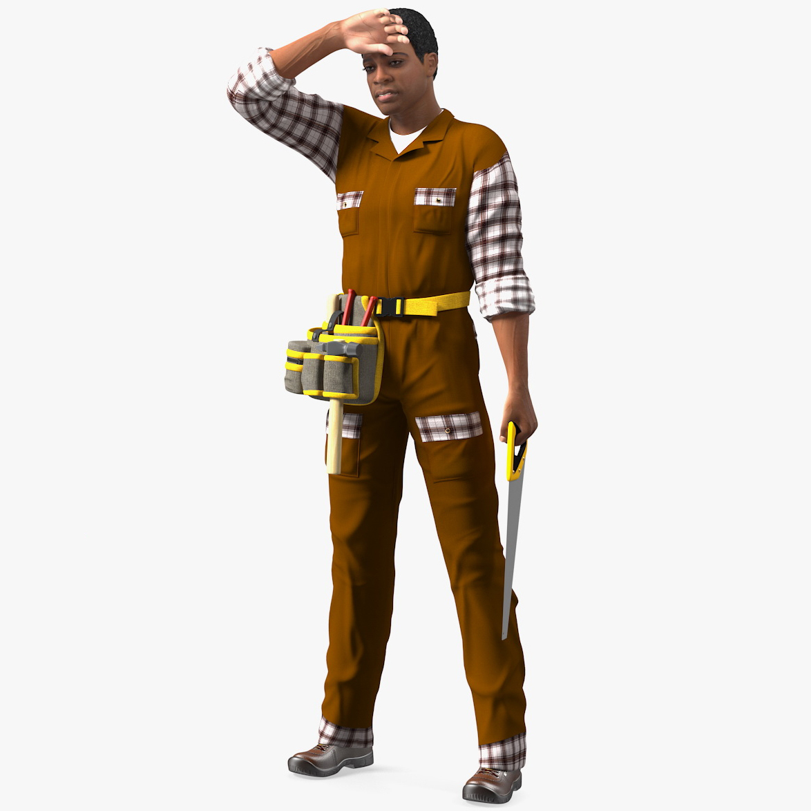 Afro american woodworker rigged 3D model - TurboSquid 1683146